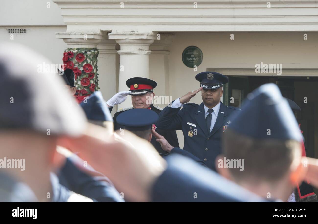 Deputy Lieutenant John Bridge (left) and U.S. Air Force Col. Ronald ...