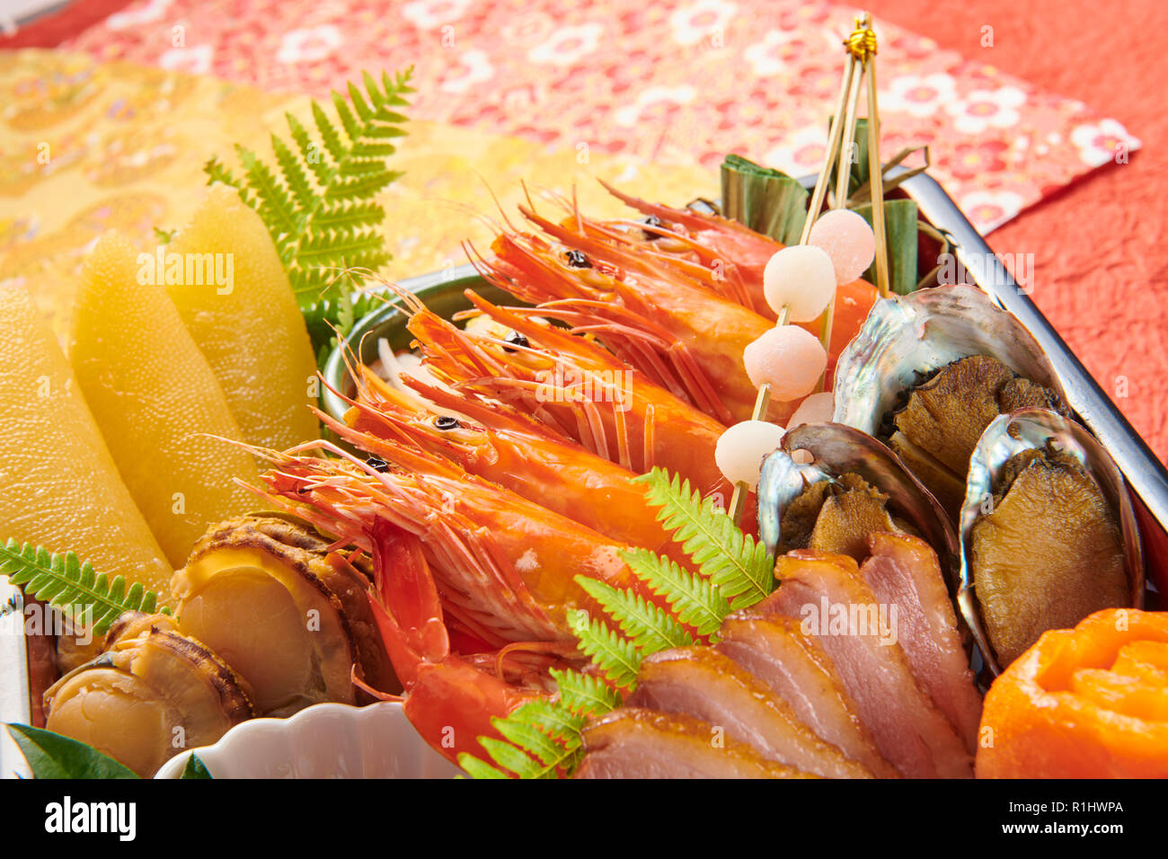 Japanese New Year traditional Osechi dishes Stock Photo - Alamy