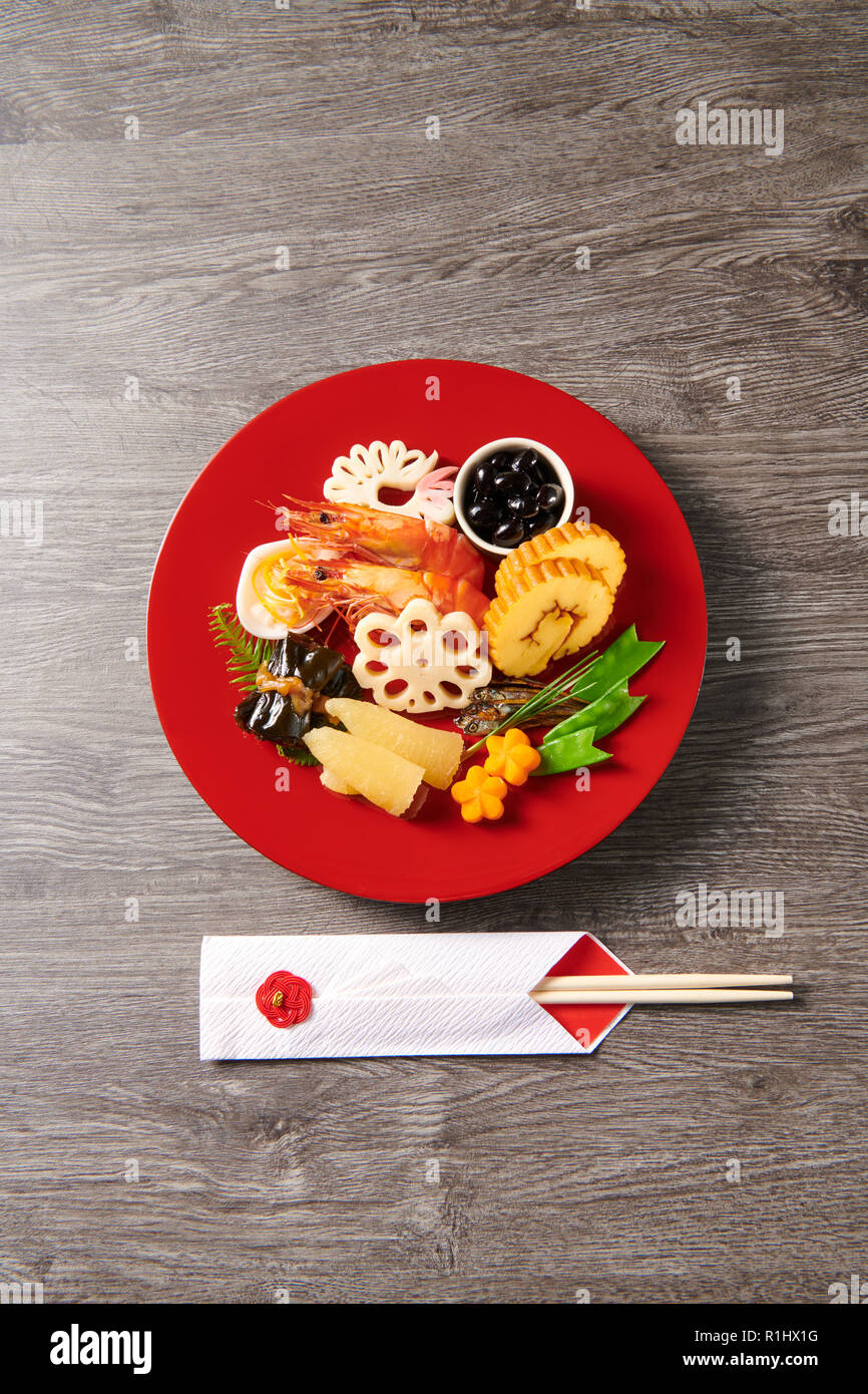 Japanese New Year traditional Osechi dishes Stock Photo - Alamy