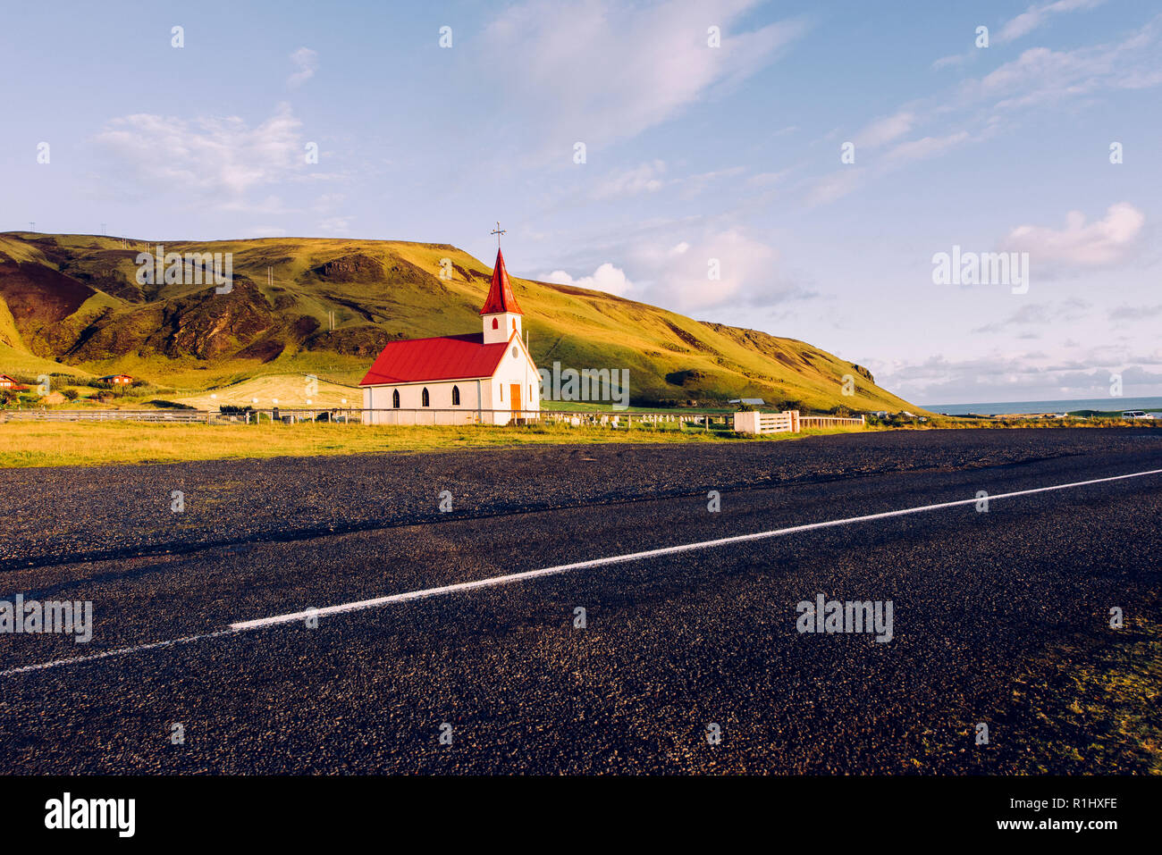 A typical church in a typical small Icelandic town Stock Photo - Alamy