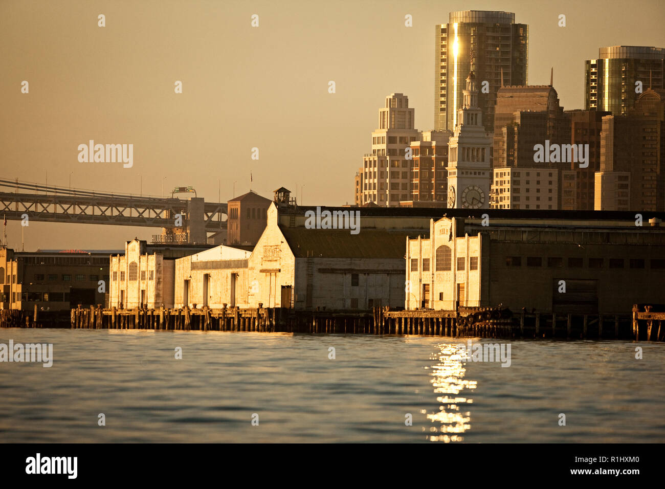 View across the harbor of waterfront buildings Stock Photo - Alamy