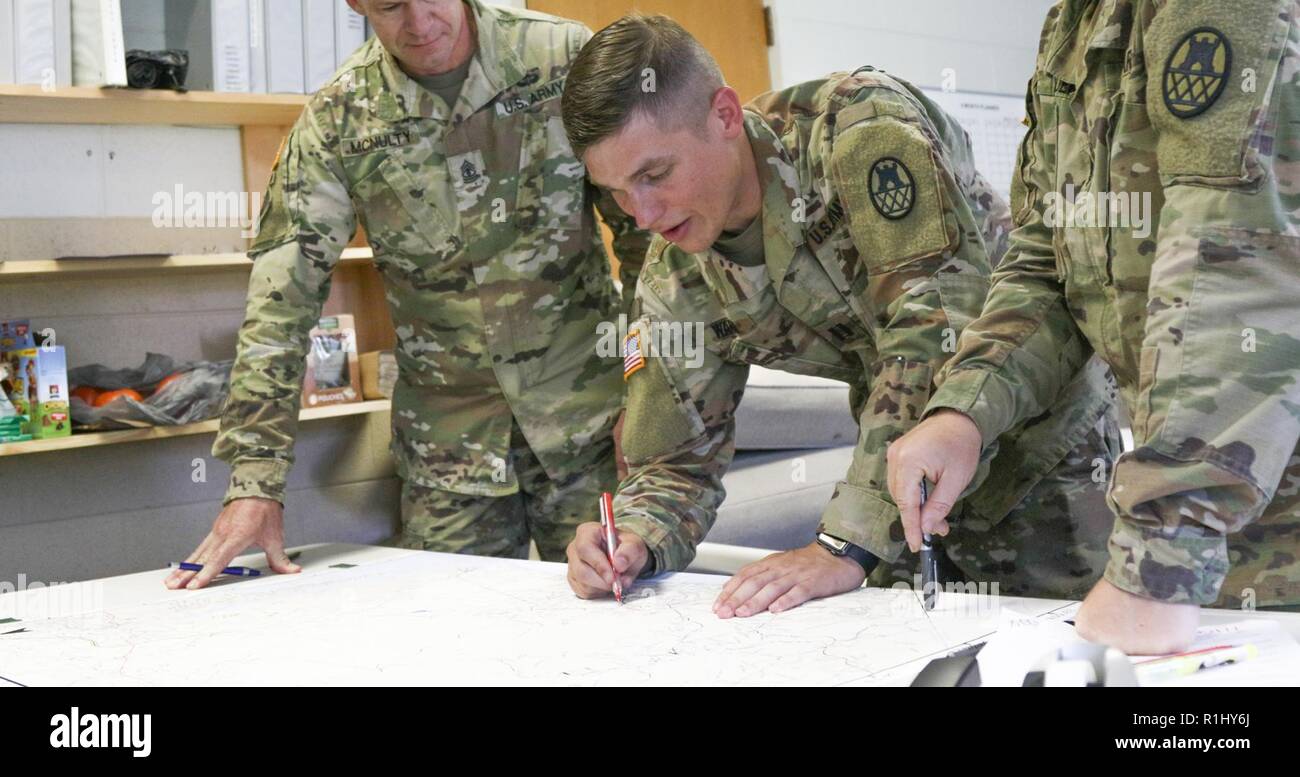 North Carolina National Guard Capt. Richard Warner, commander of the ...