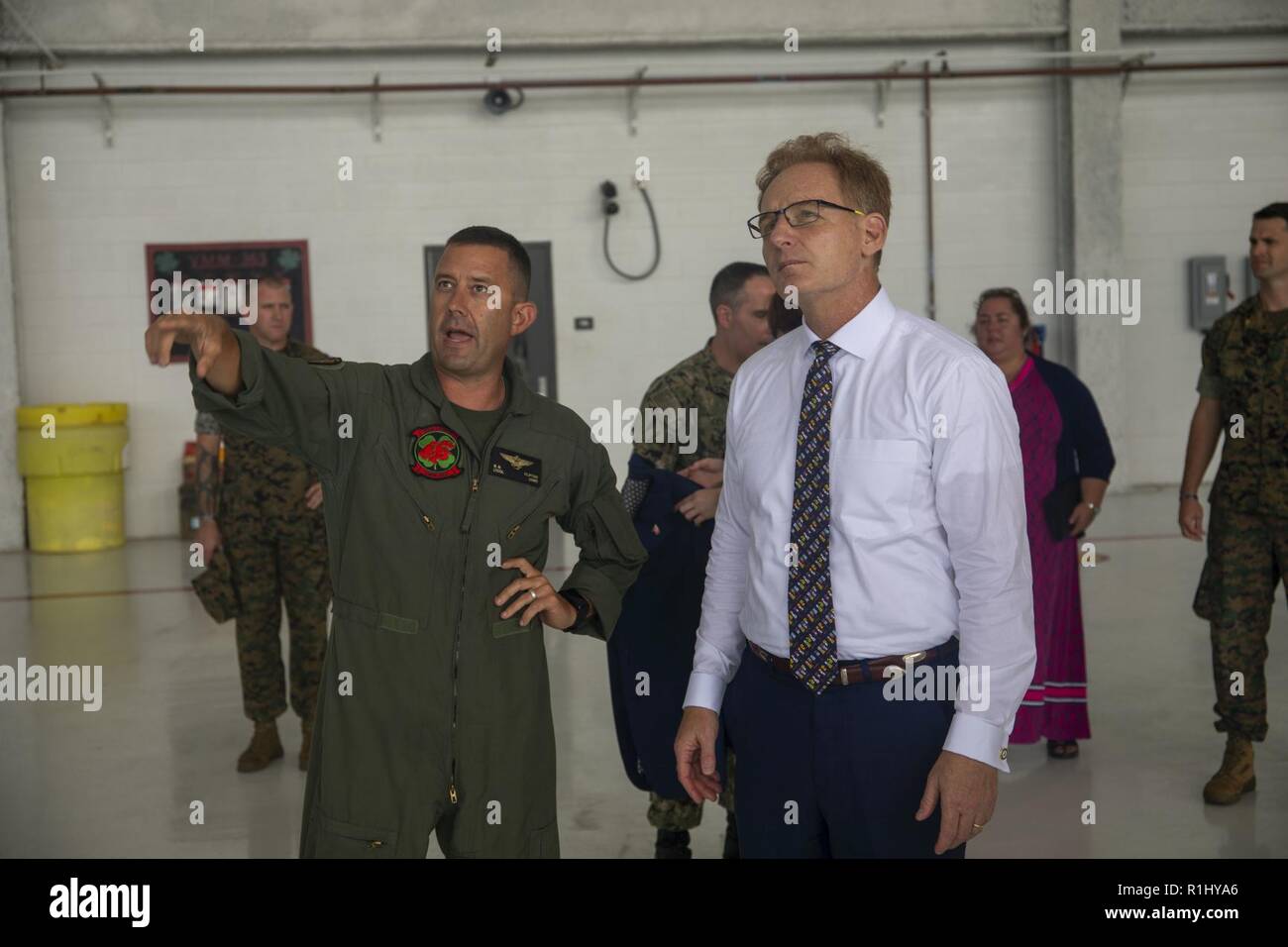 Under Secretary of the Navy, the honorable Thomas B. Modly, receives a ...