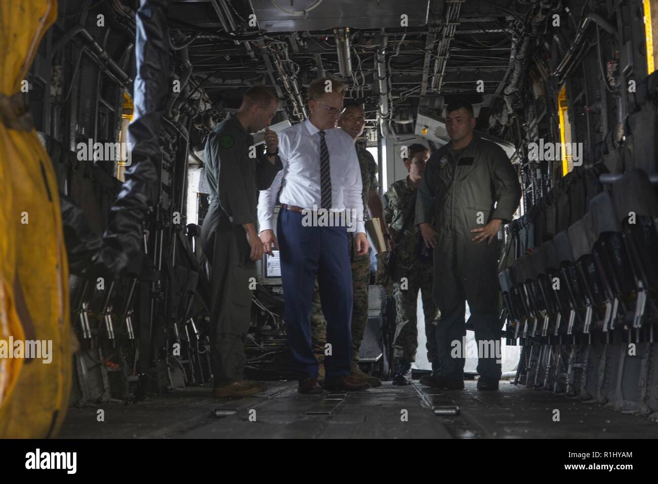 Under Secretary of the Navy, the Honorable Thomas B. Modly, receives a ...