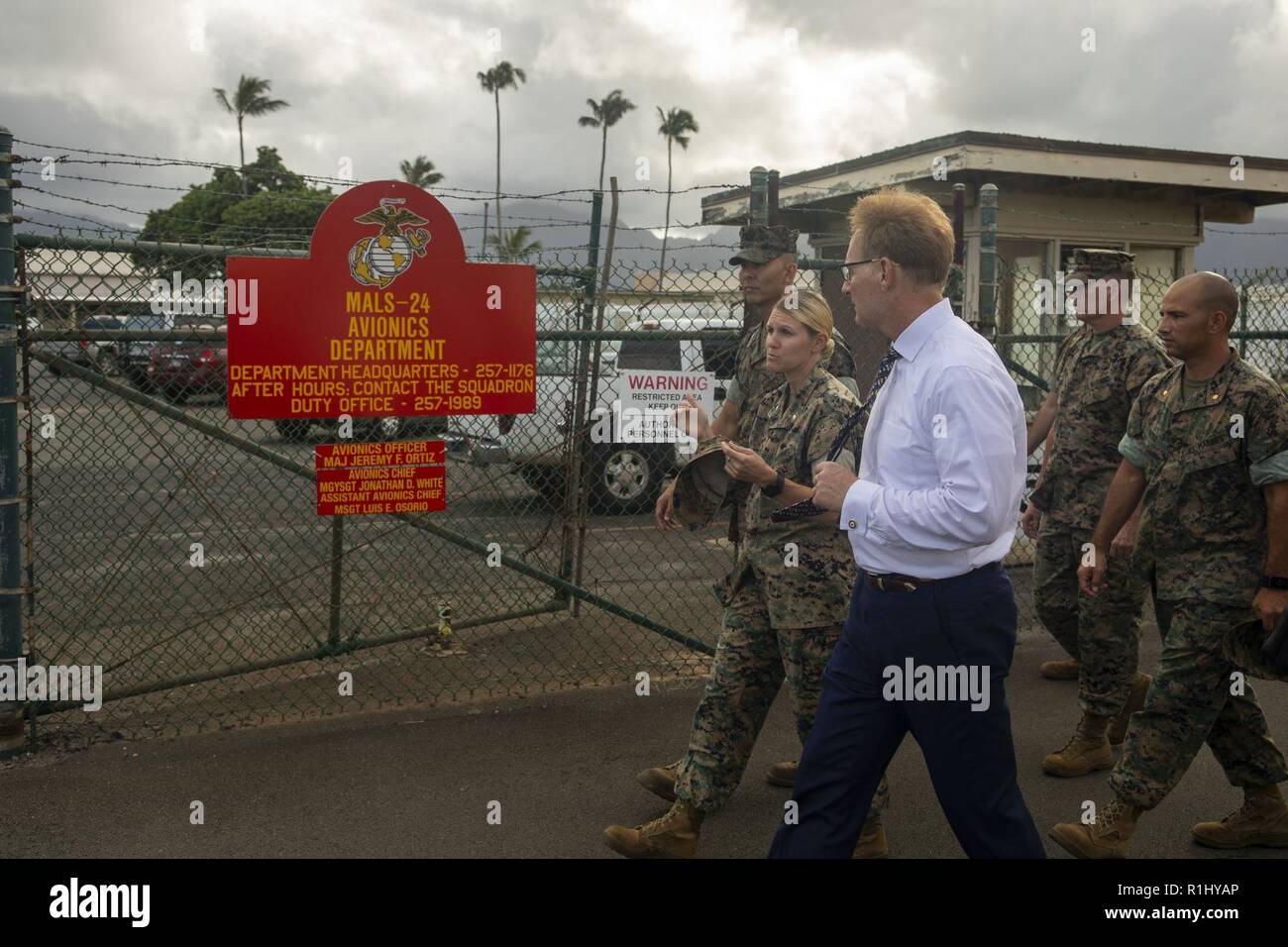 U.S. Marine Corps Lt. Col. Jenny Colgate, commanding officer, Marine ...