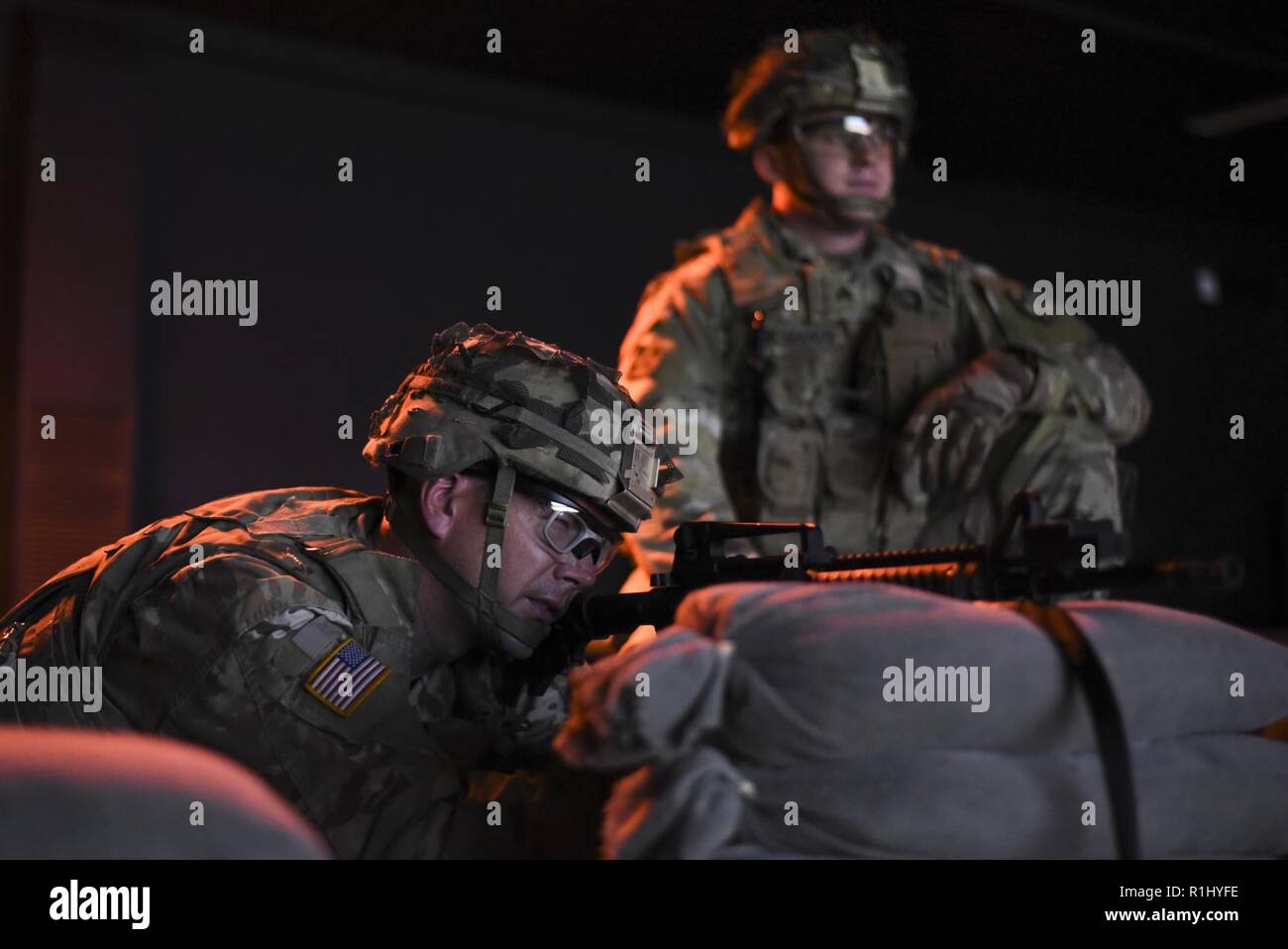 U.S. Soldiers assigned to 15th Engineer Battalion, 18th Military Police ...