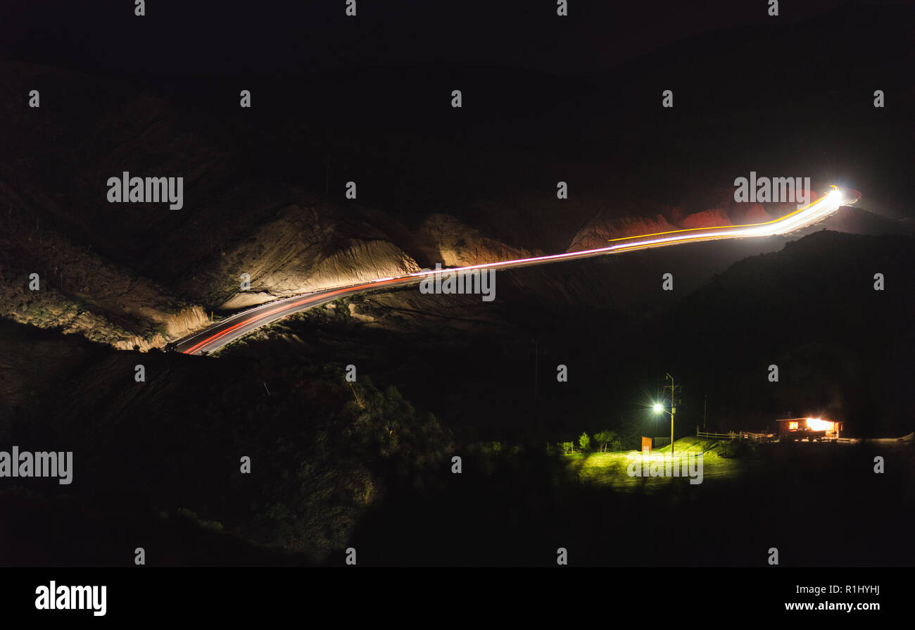 Mexico lights night road hi-res stock photography and images - Alamy