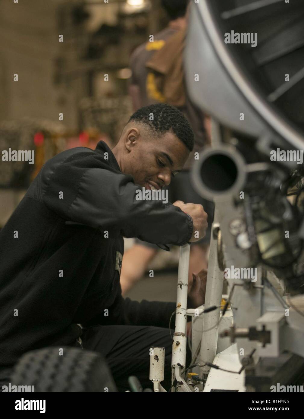 Aviation Machinist's Mate 3rd Class Steven Harden, assigned to the ...
