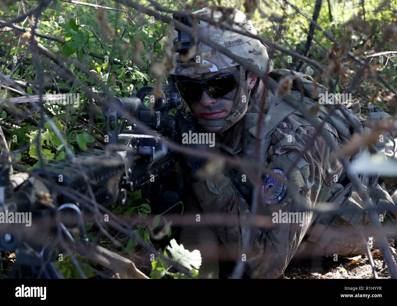 Pvt. Jacob Shimek, a U.S. Army Cavalry Scout with B Troop, 1st Squadron ...