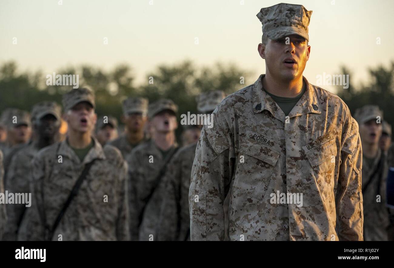 SSgt. Robert J. Porras, senior drill instructor with Lima Company, 3rd ...