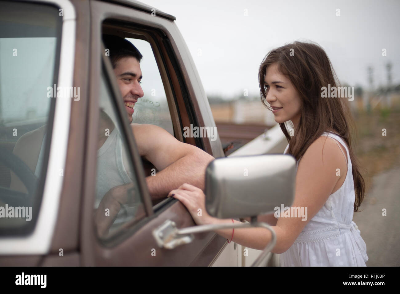 Person looking through window of truck hi-res stock photography and ...