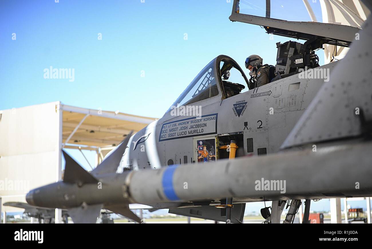 Lt. Col. Robin T. Sandifer, 47th Fighter Squadron A-10 Thunderbolt II ...