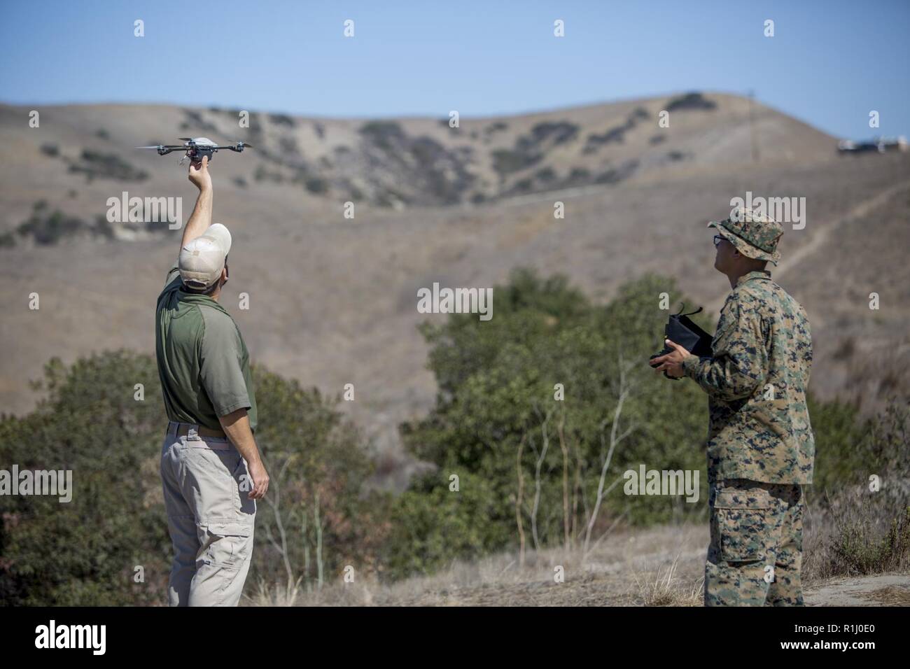 U.S. Marine Corps Pfc. David Stansell, with 1st Battalion, 5th Marine ...