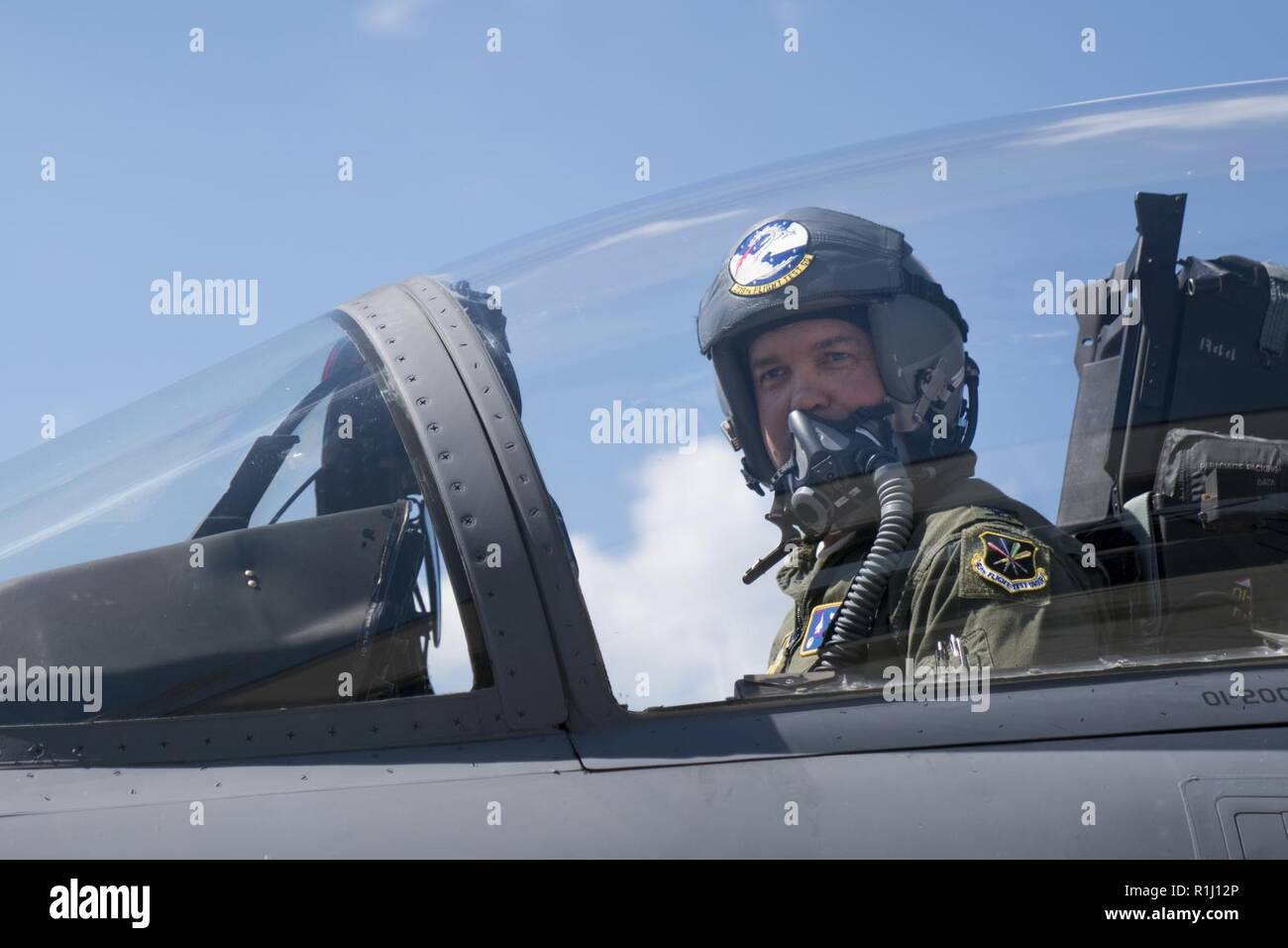 Col. Sterling Tree, 339th Flight Test Squadron commander, interacts ...