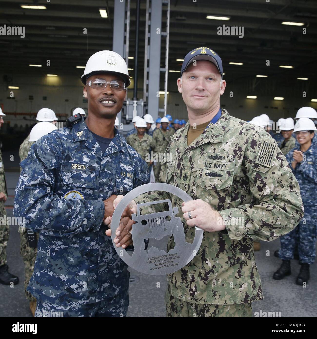 NEWPORT NEWS, Va. (Sept. 24, 2018) Chief Logistics Specialist Adam ...