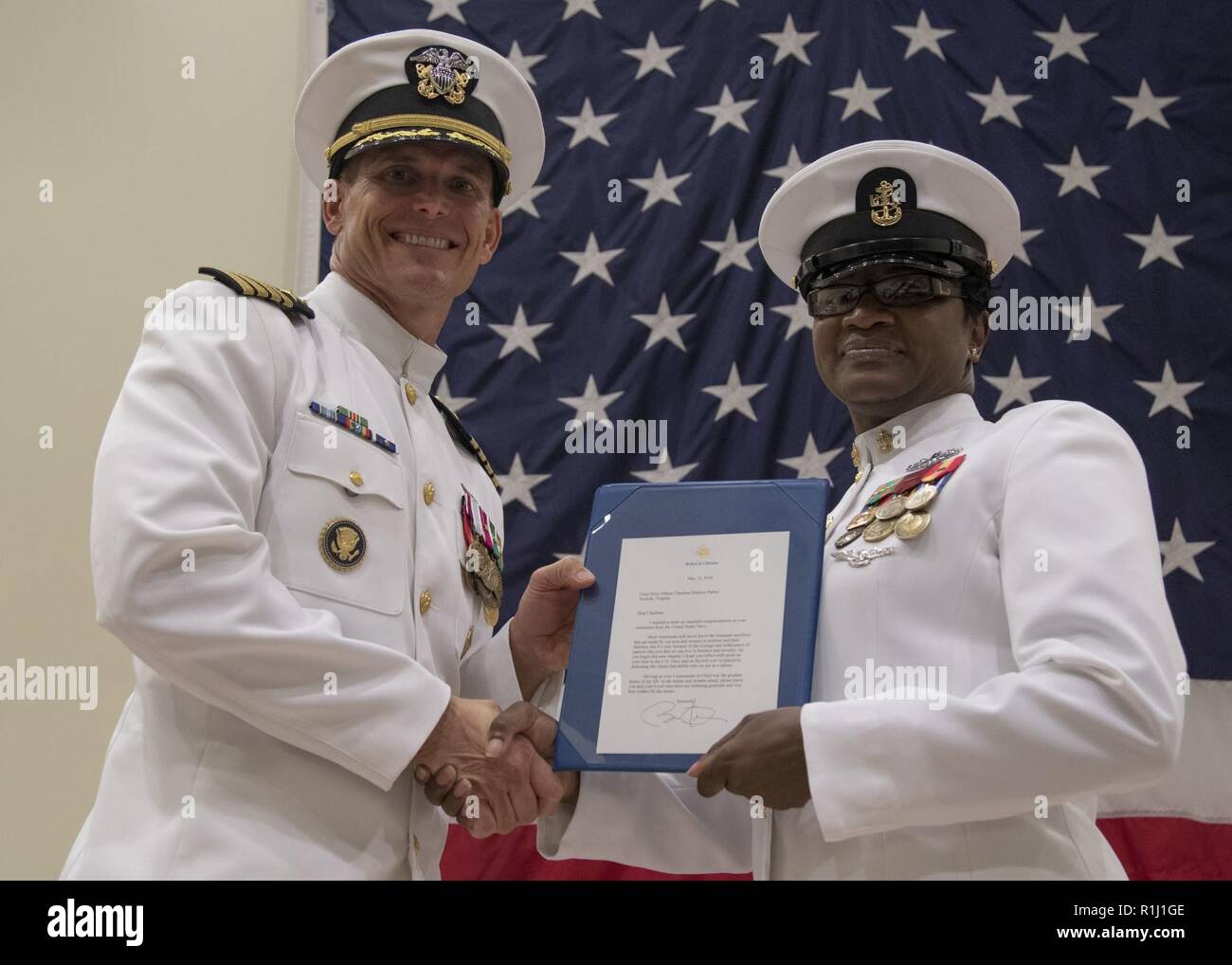 NORFOLK, Va. (Sept. 21, 2018) Chief Electrician's Mate Charlene Parker ...