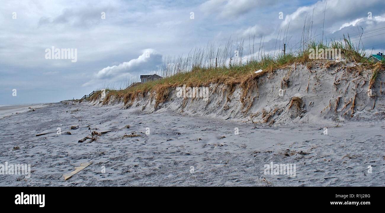 Hurricane Florence erosion at Topsail Beach, NC Stock Photo - Alamy
