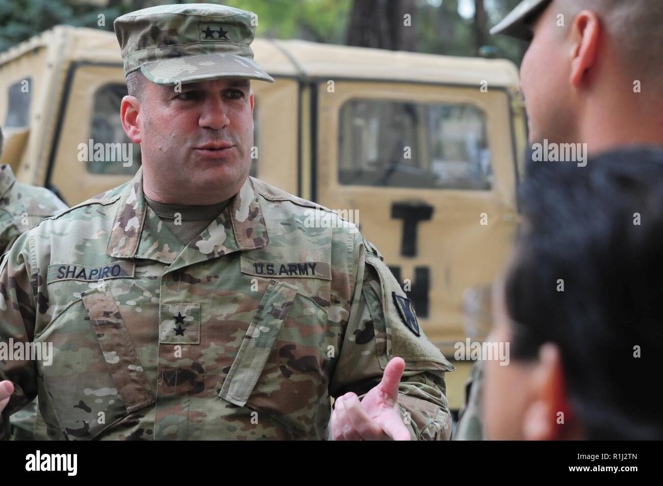 U.S. Army Maj. Gen. Stephen Shapiro, the commanding general for the 21st Theater Sustainment ...