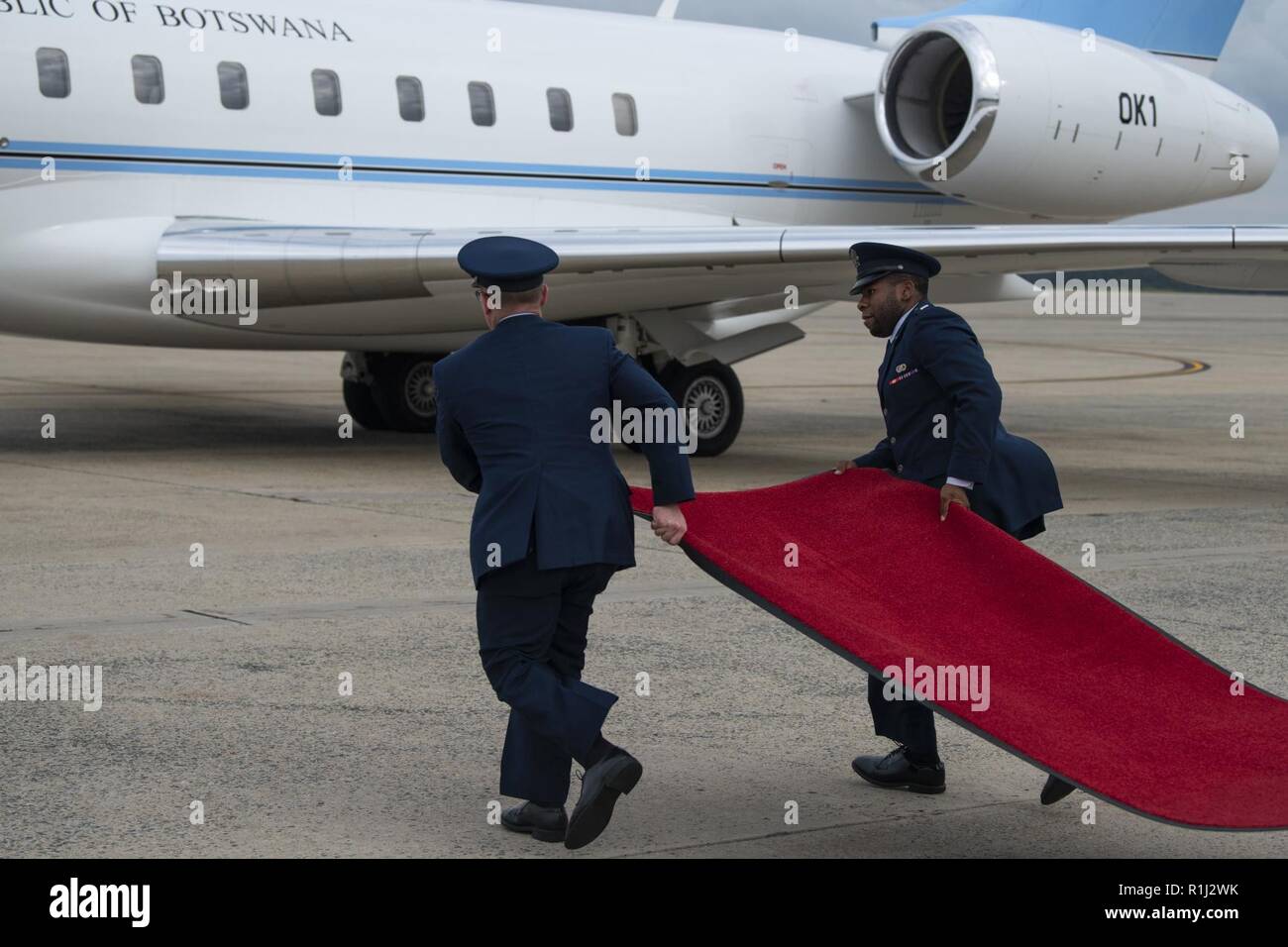 Staff Sgt. Joshua Drake, 89th Airlift Wing flight line protocol NCO in ...