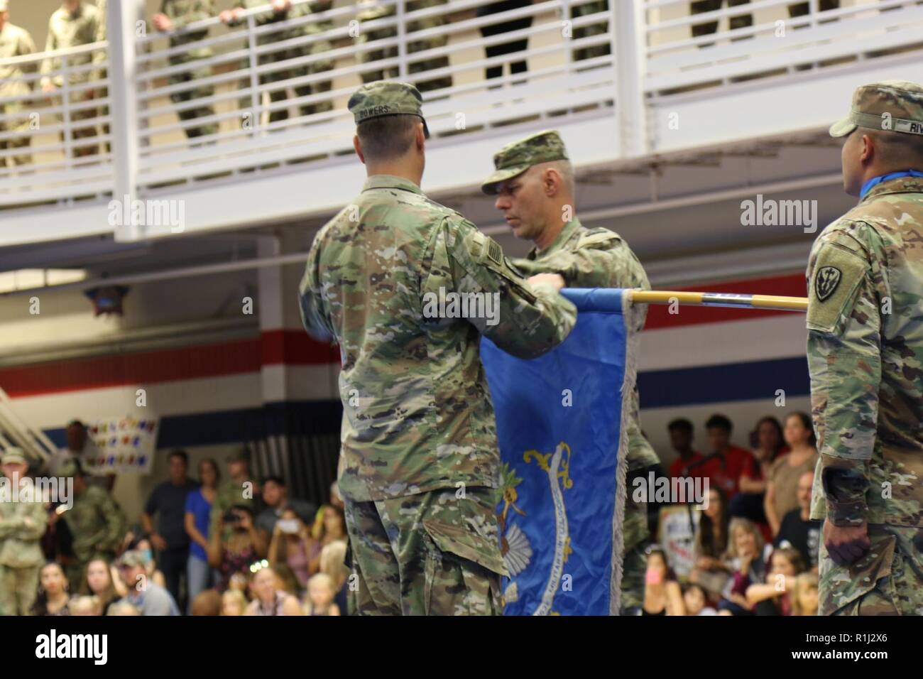 Lt. Col. David Bowers and Command Sgt. Maj. Allen Brook, 163rd Military ...