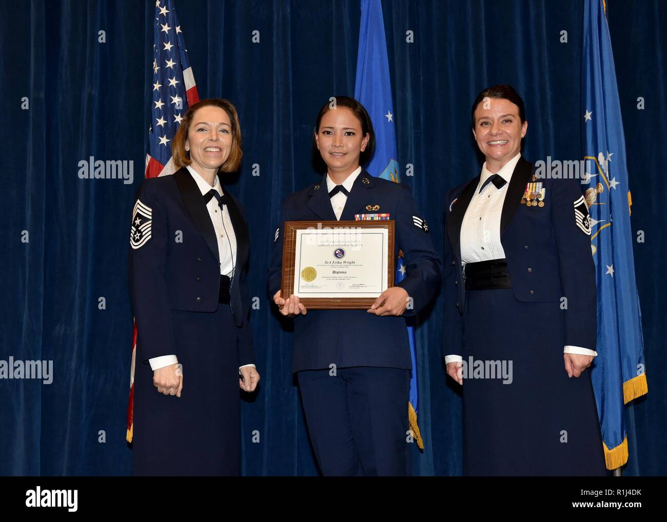 U.S. Air Force Senior Airman Erika Wright from the 31st Intelligence ...