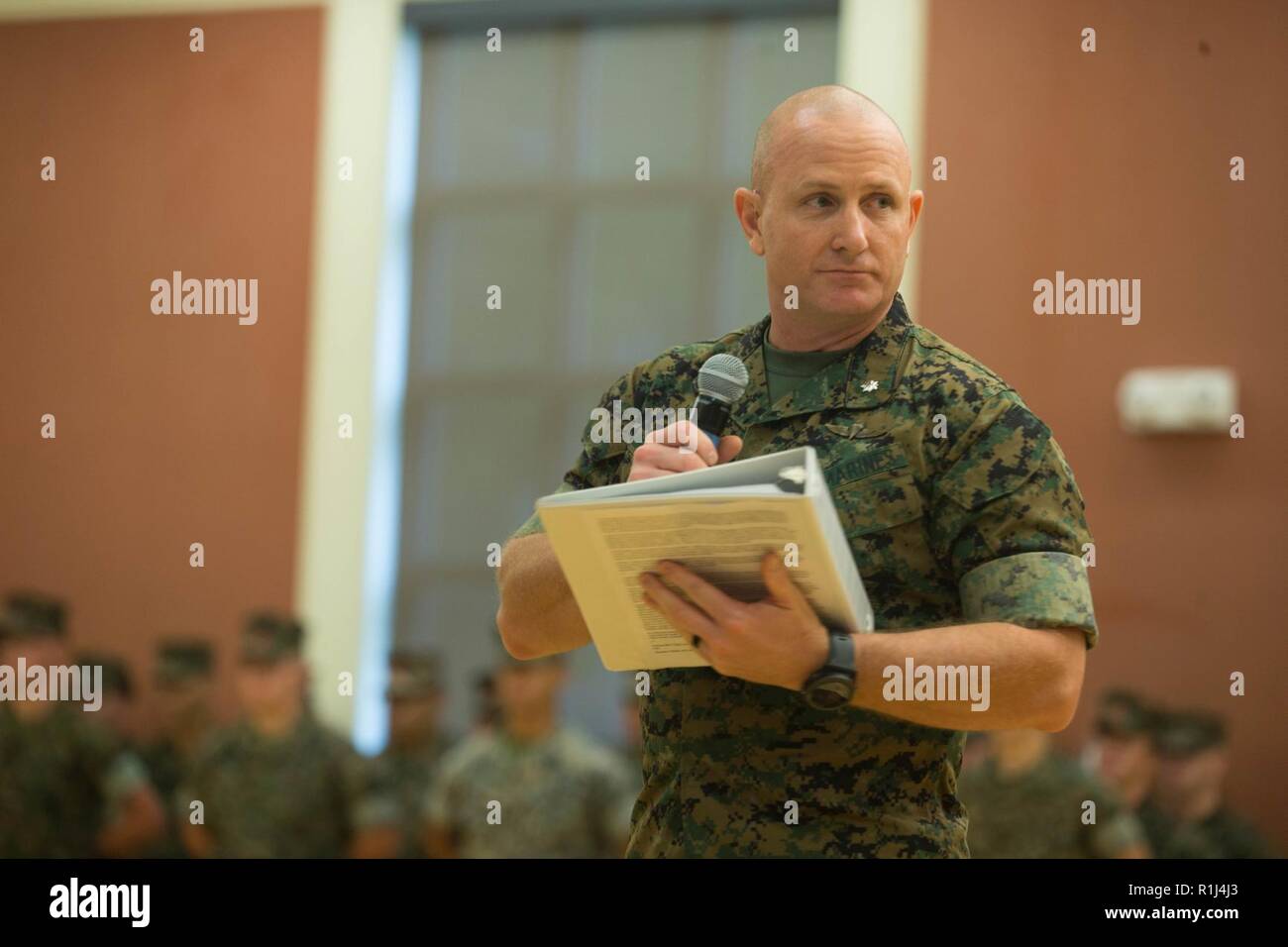 U.S. Marine Corps Lt. Col. Matthew J. McKinney with Combat Logistics ...