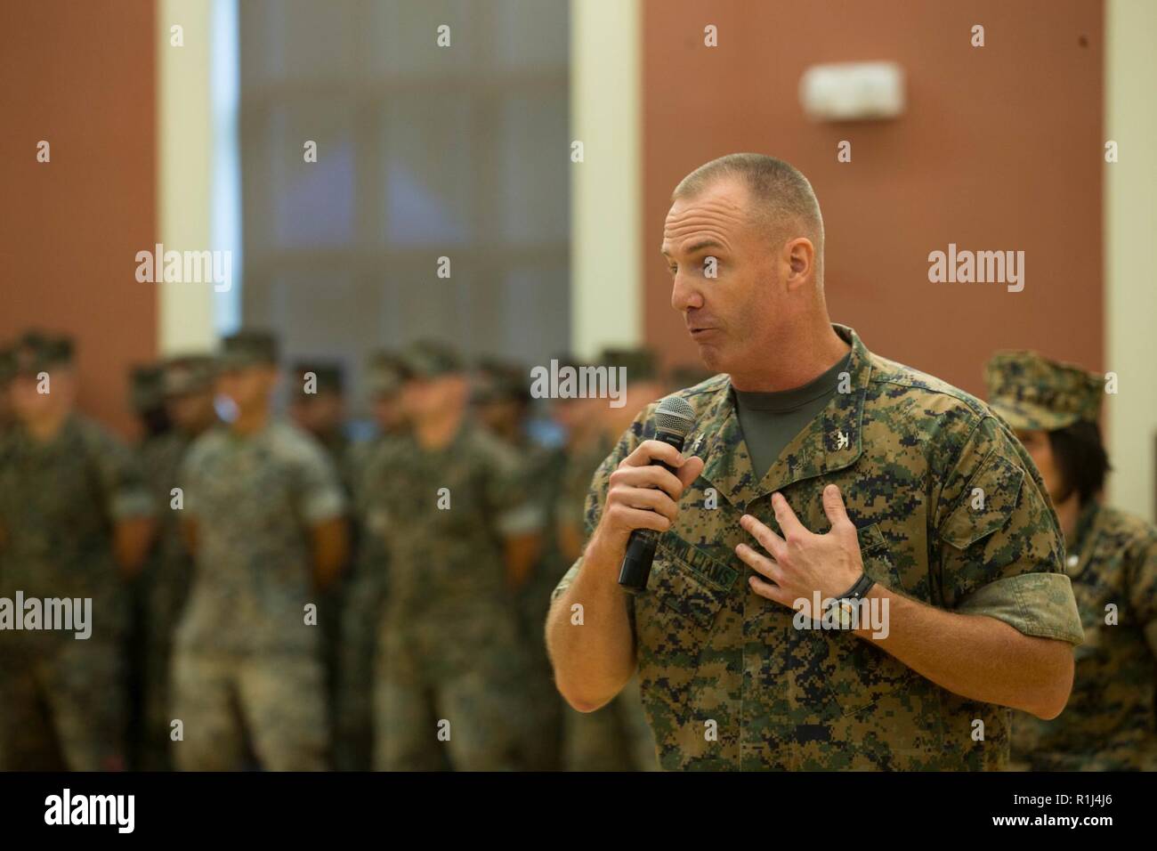 U.S. Marine Corps Col. Michael E. McWilliams, commanding officer of ...