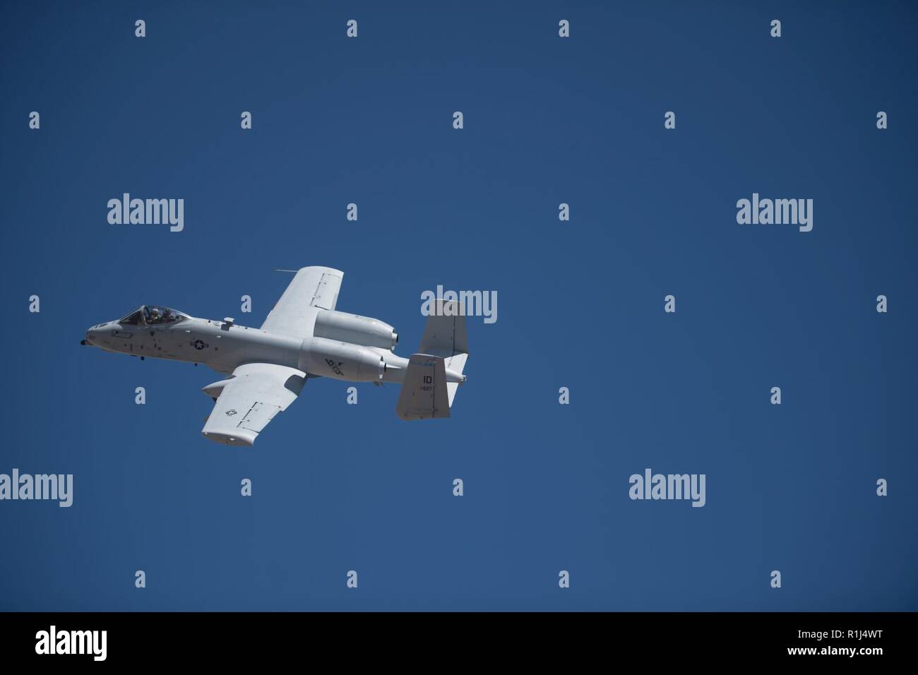 An A-10 Thunderbolt II conducts a show of force over an observation ...