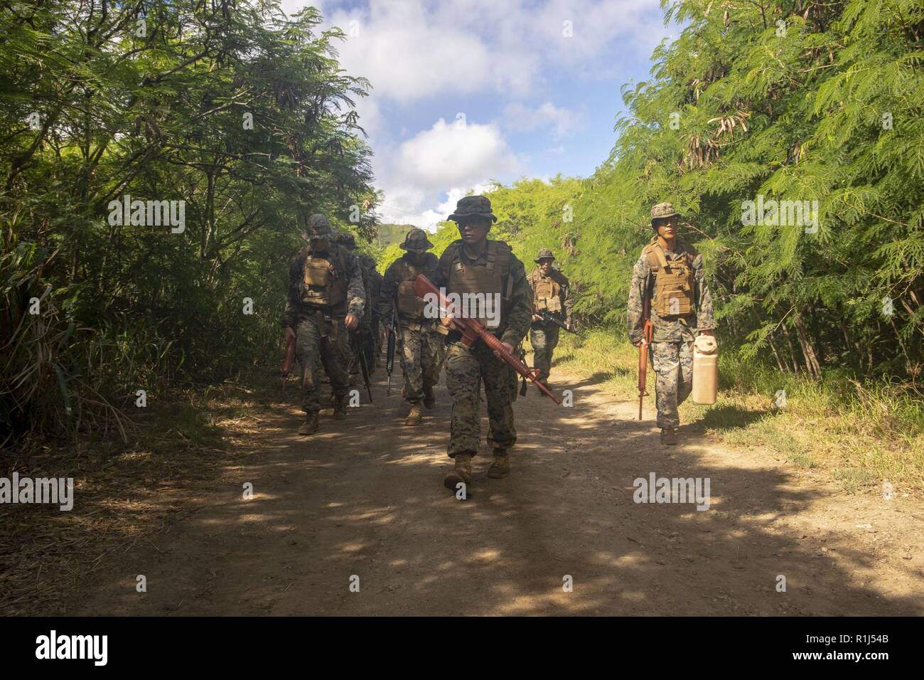 U.S. Marines attending Corporal’s Course with Headquarters Battalion ...