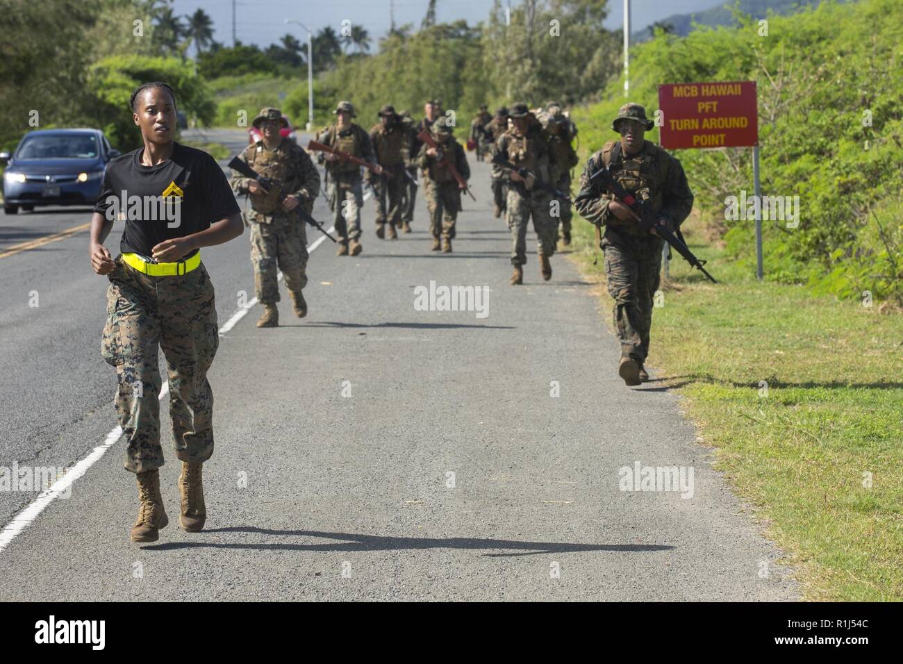 U.S. Marine Corps Sgt. Erica Jackson, a Headquarters Battalion, Marine ...