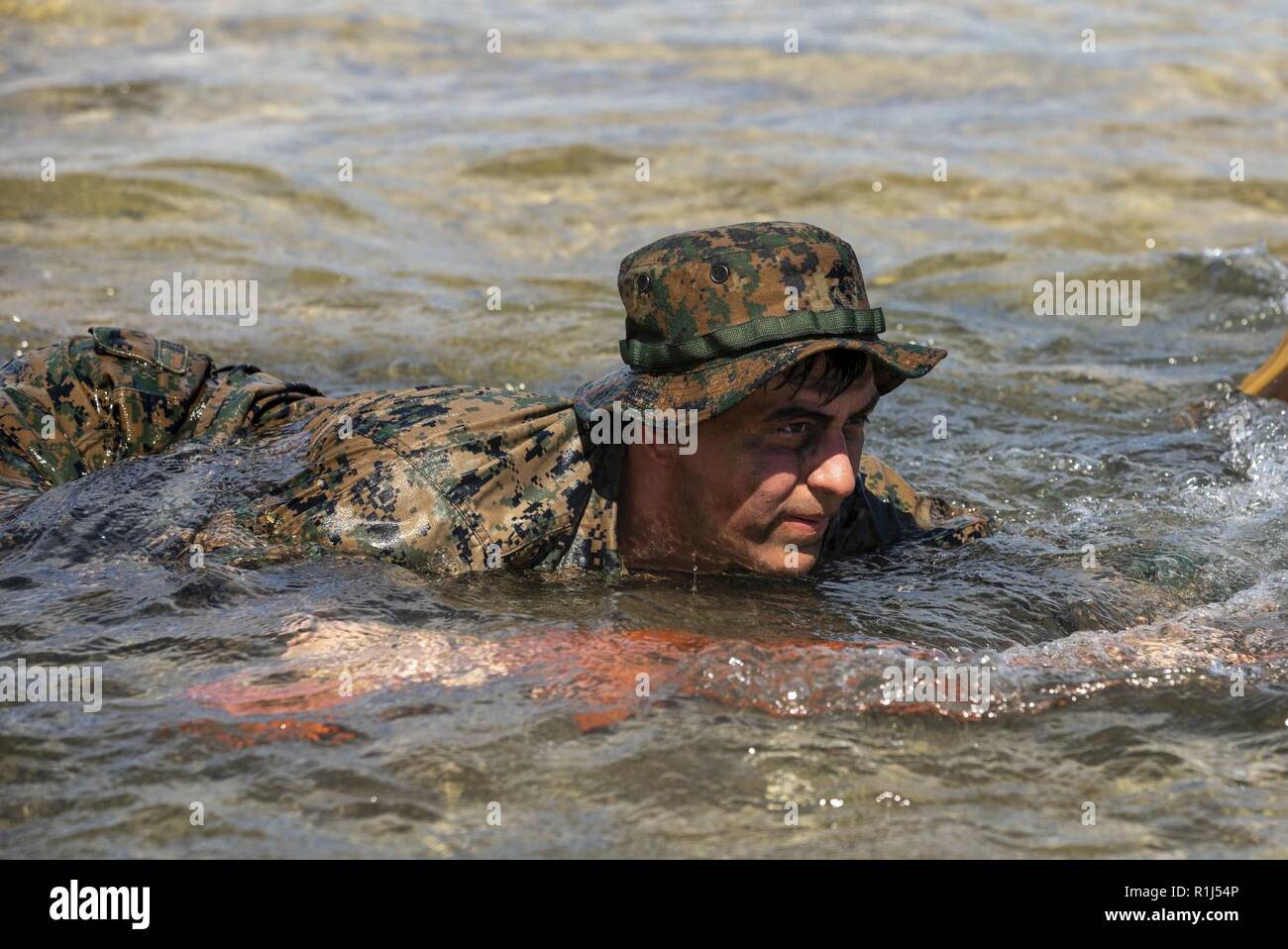 U.S. Marine Corps Cpl. Martin Garza, a student attending Corporal’s ...