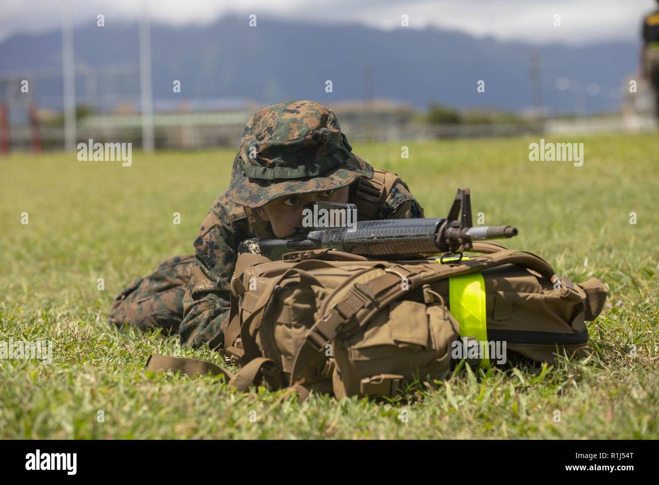 U.S. Marine Corps Cpl. Esmeralda Guzmananaya, a student attending ...