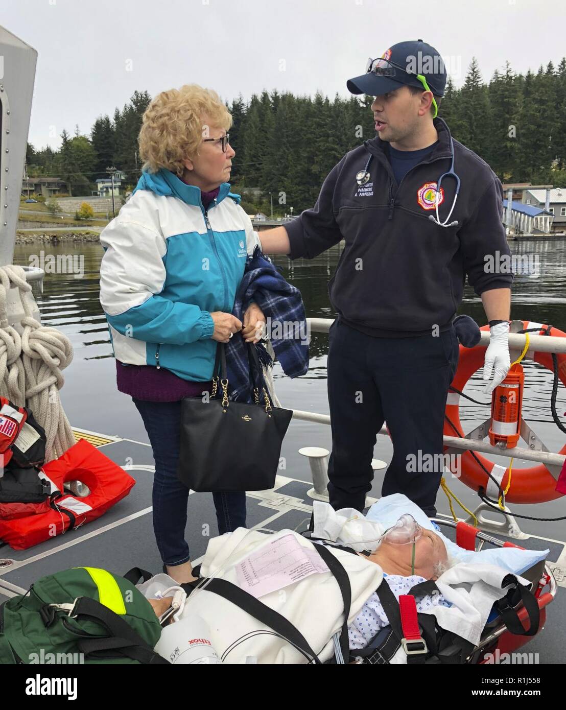 A Capital City EMT aboard a Coast Guard Station Juneau 45-foot Response ...