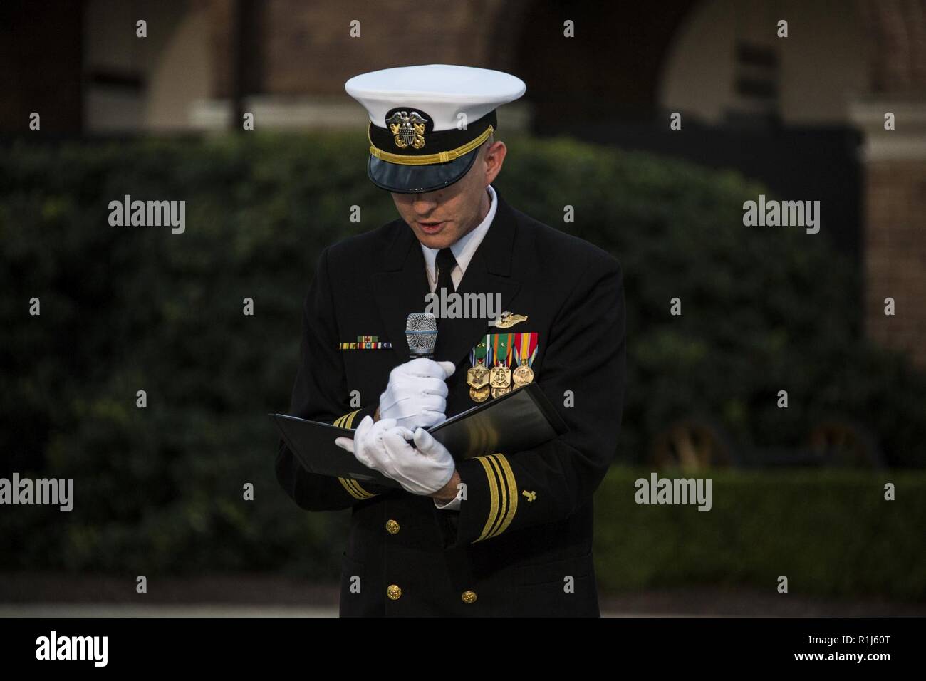 U.S. Navy LCDR Justin P. Bernard, chaplain, Marine Barracks Washington ...