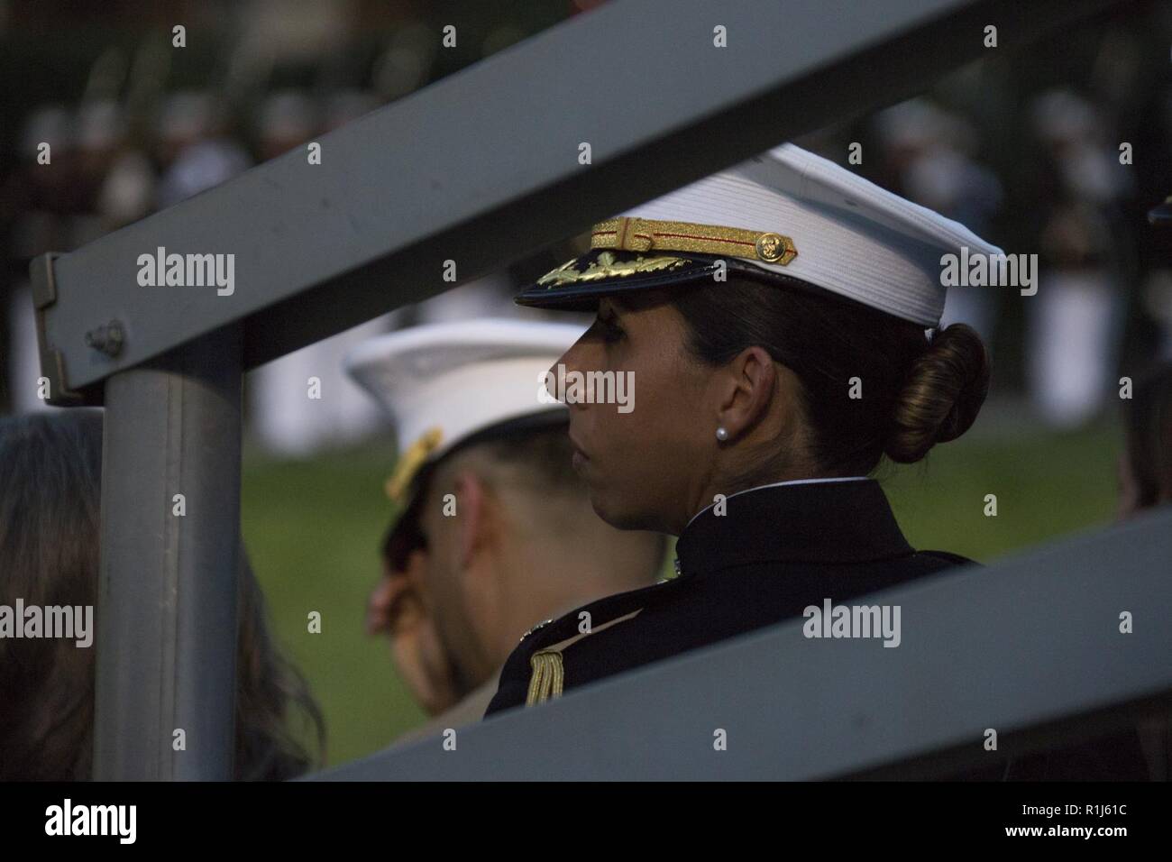 U.S. Marine Corps Maj. Desiree Sanchez, aide-de-camp to the Assistant ...