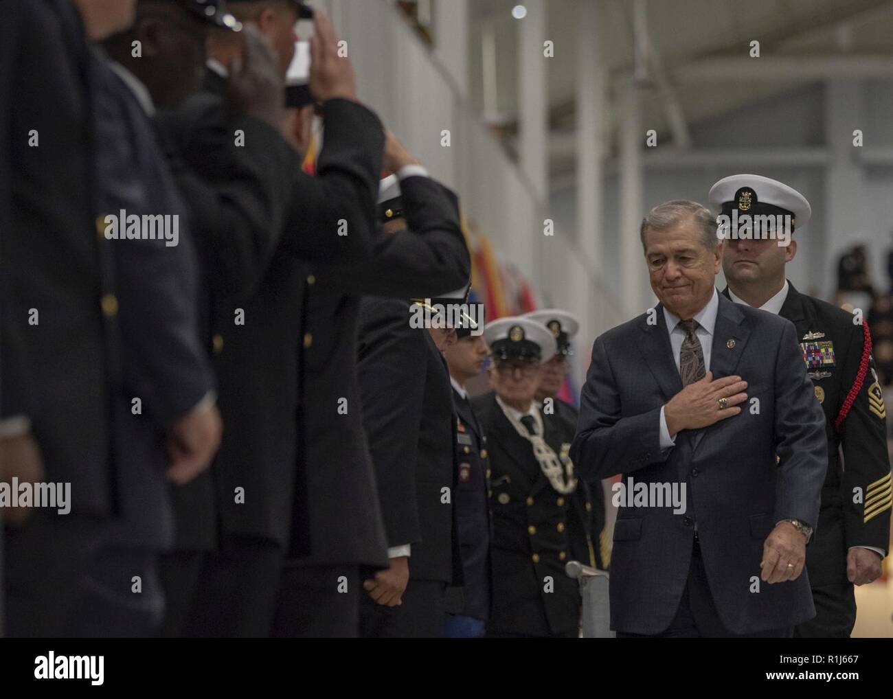 GREAT LAKES, Ill. (Oct. 5, 2018) Retired Master Chief Petty Officer of ...