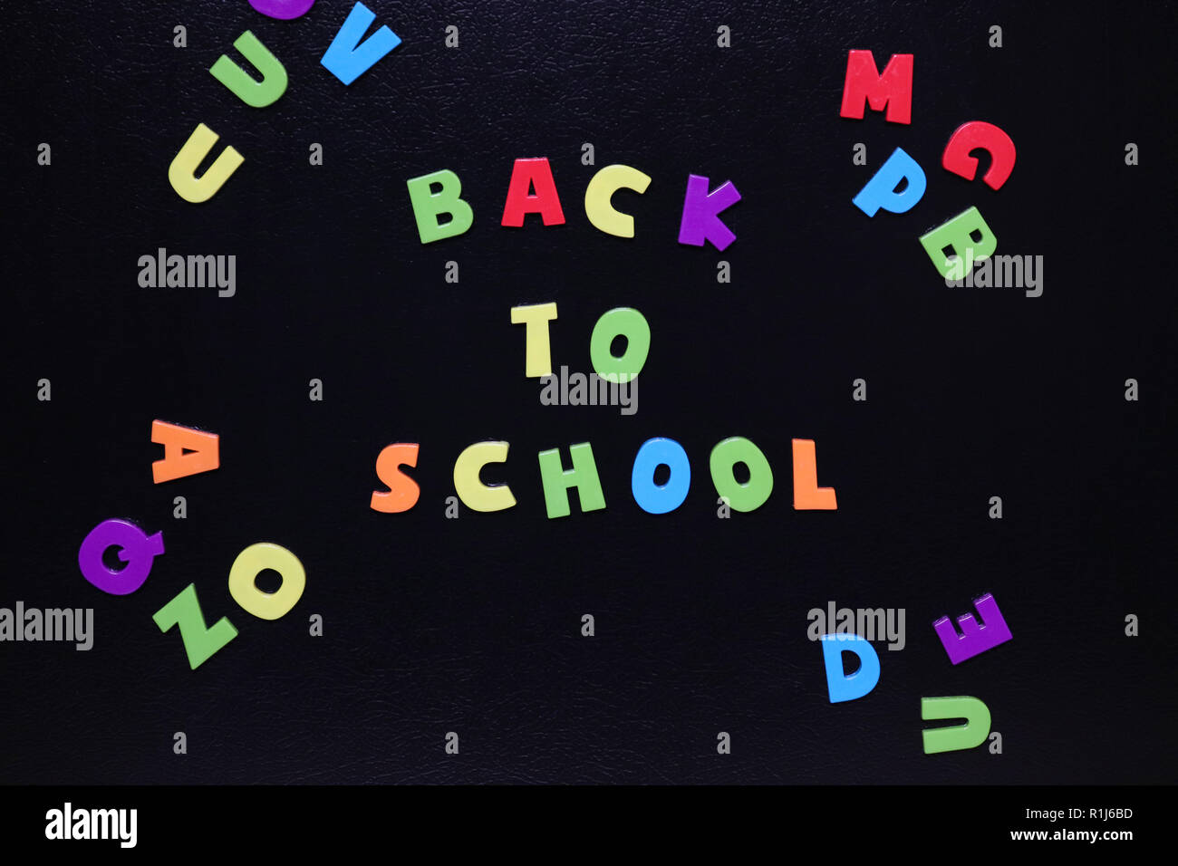 Back to School magnet letters Stock Photo - Alamy