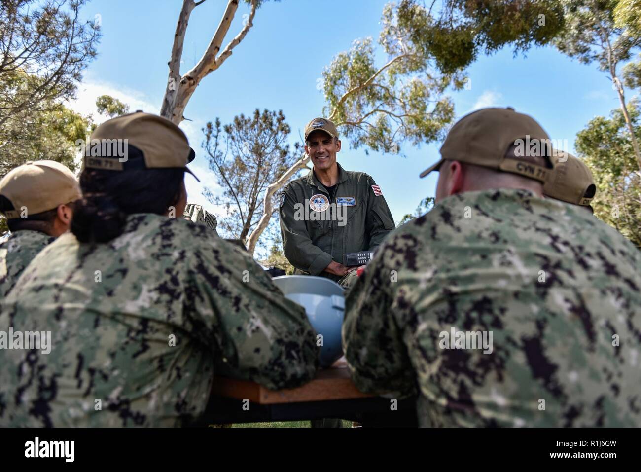 SAN DIEGO (Oct. 4, 2018) Capt. Carlos Sardiello, commanding officer of ...