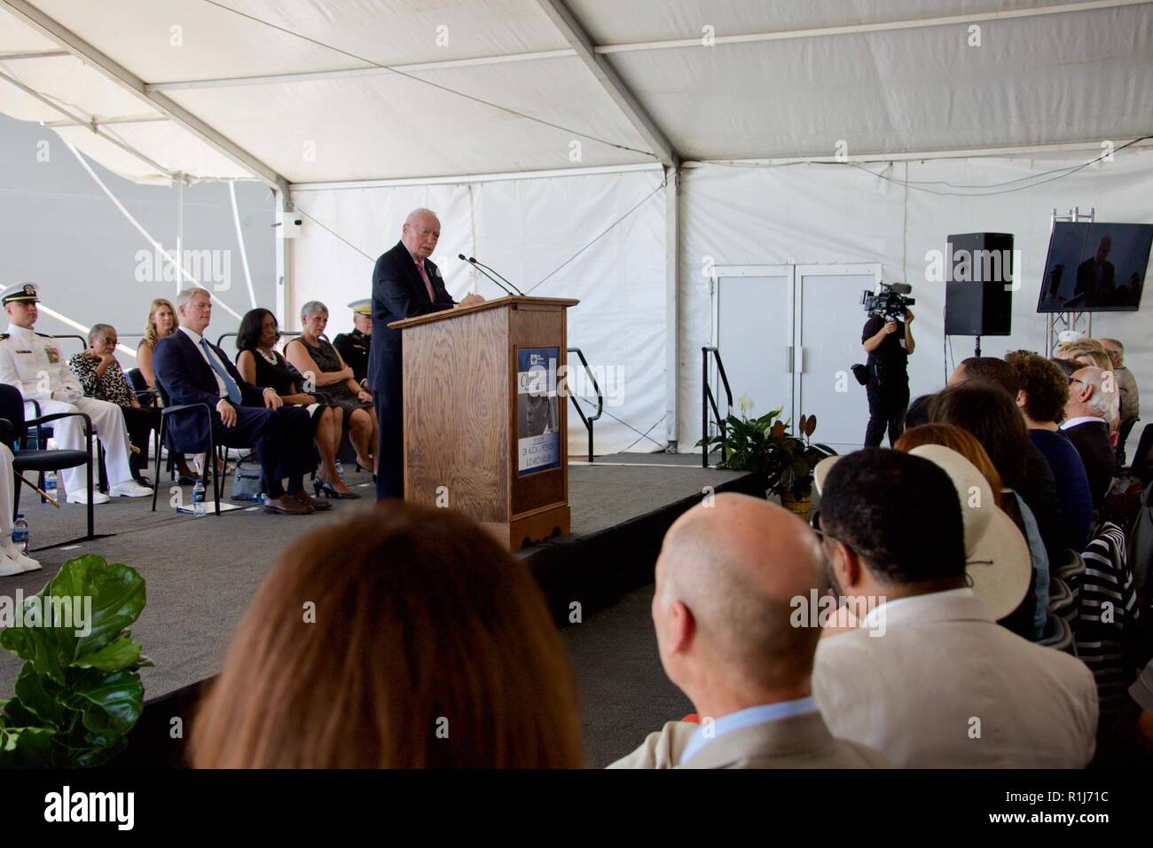 Twenty-ninth Commandant of the Marine Corps Gen. Alfred Gray speaks to ...