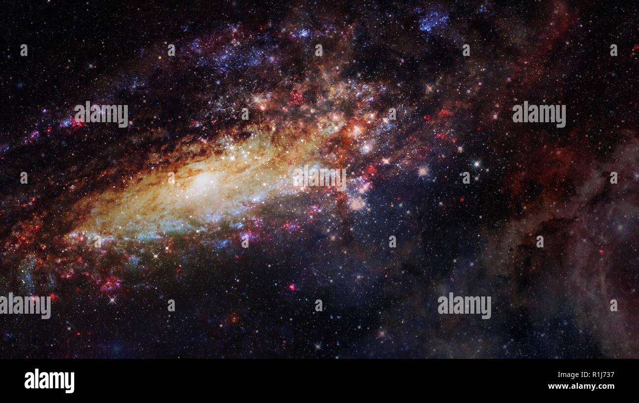 Dark nebula and stars in space. Starry sky. Elements of this image ...
