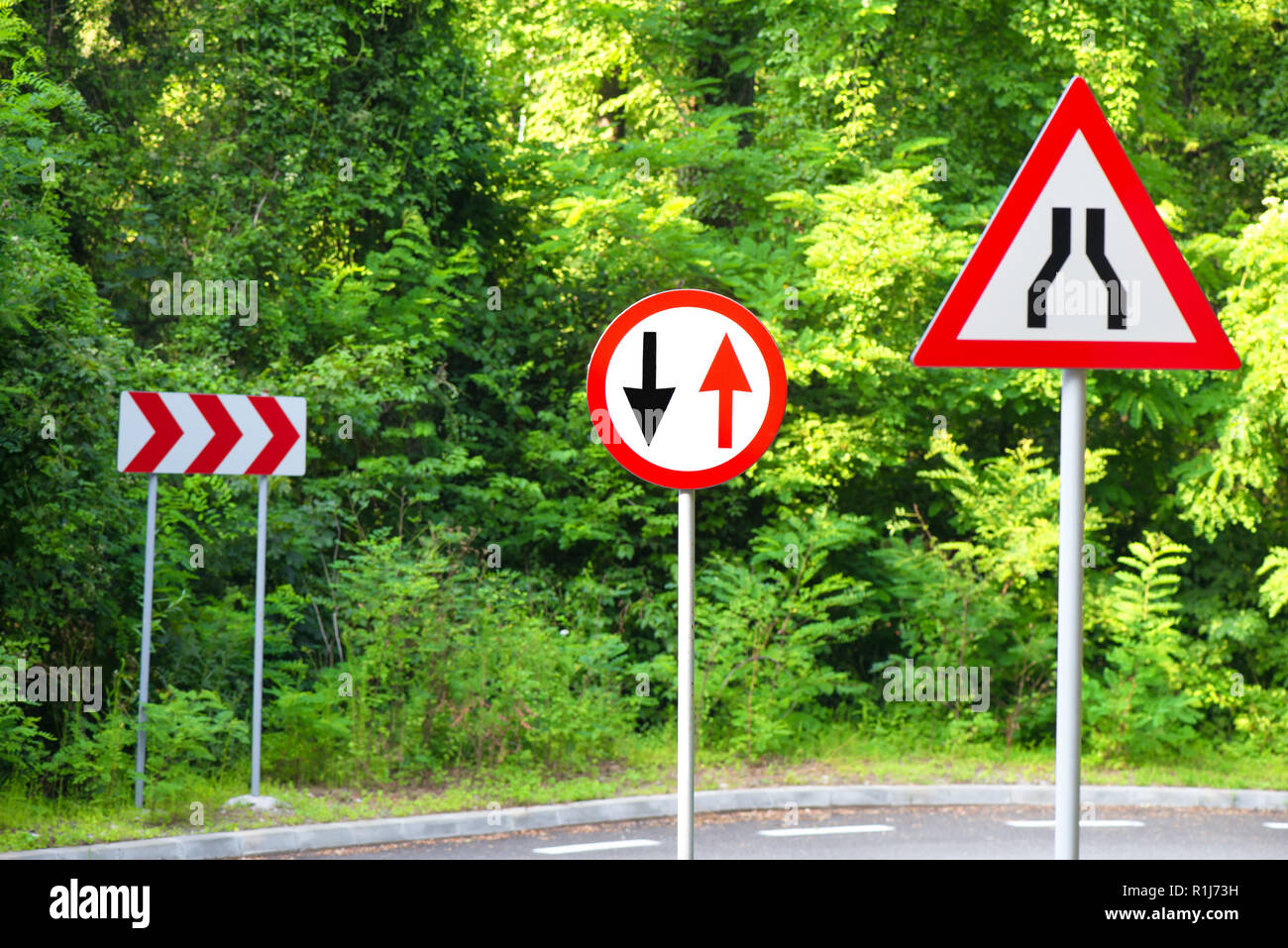Forest of traffic signs hi-res stock photography and images - Alamy