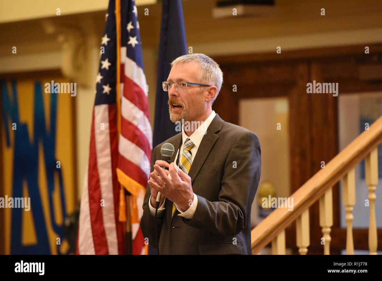 Dan White, chancellor for the University of Alaska-Fairbanks, speaks to ...