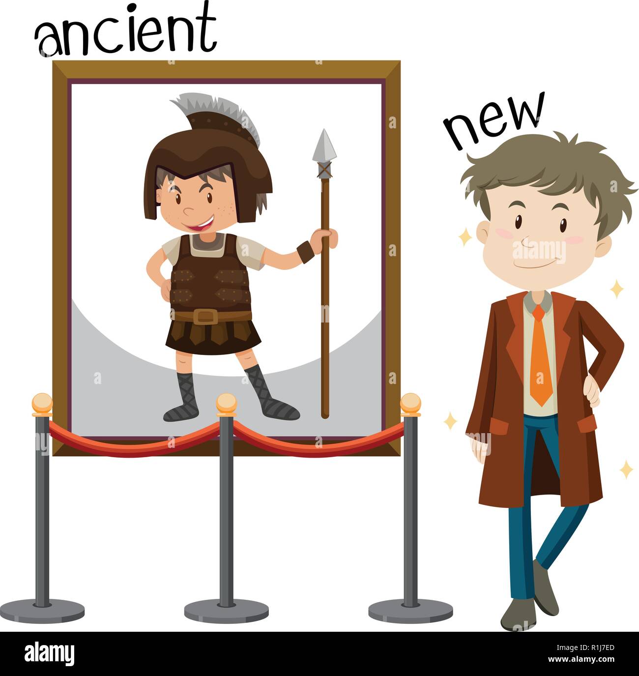 Young vs old illustration hi-res stock photography and images - Alamy