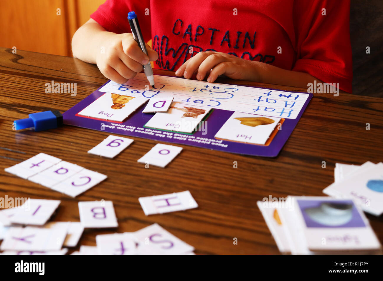 Child write letter hi-res stock photography and images - Alamy