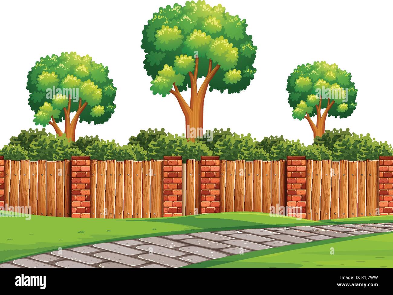 Natural scene with pavement illustration Stock Vector Image & Art - Alamy