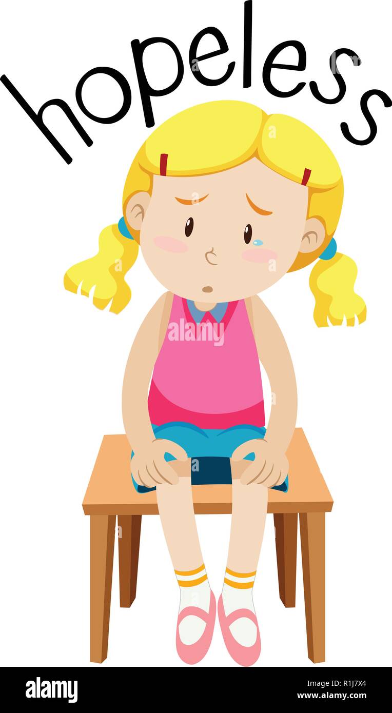 English vocabulary of hopeless illustration Stock Vector Image & Art ...