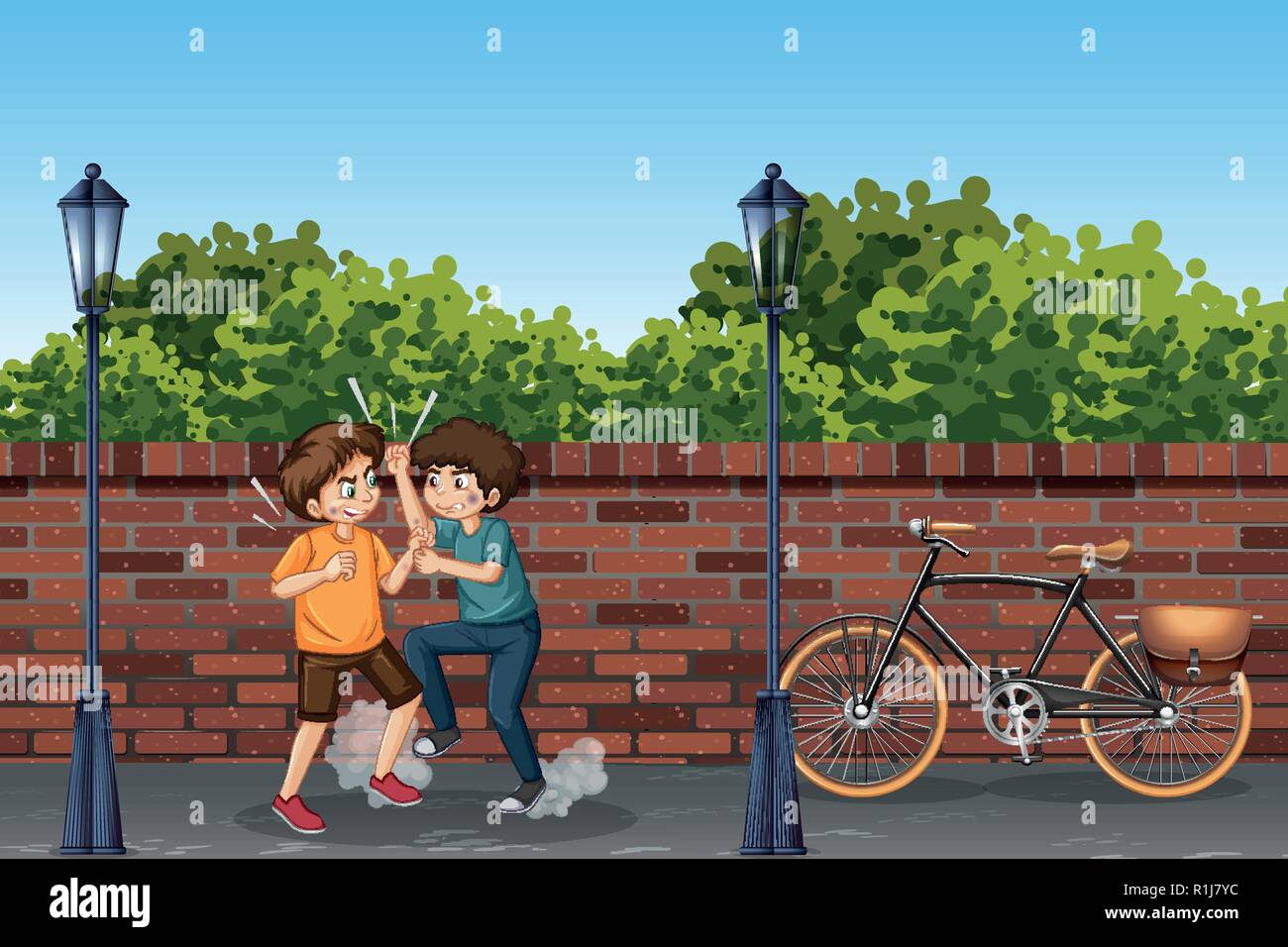 Argument fighting Stock Vector Images - Alamy