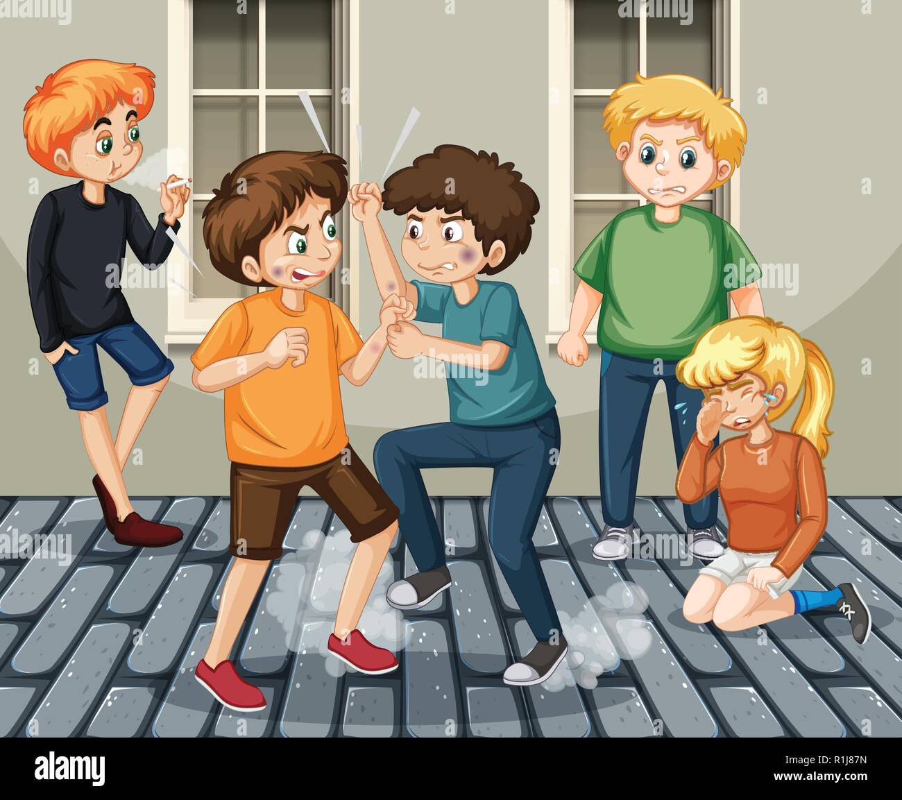 Girl temper Stock Vector Images - Alamy