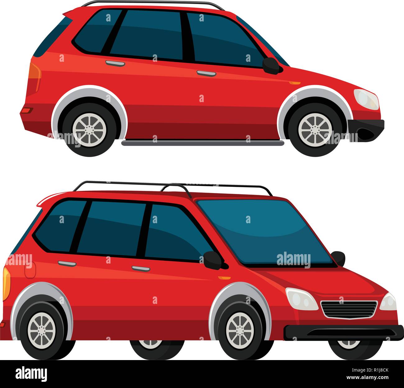 Side of the red car illustration Stock Vector Image & Art - Alamy