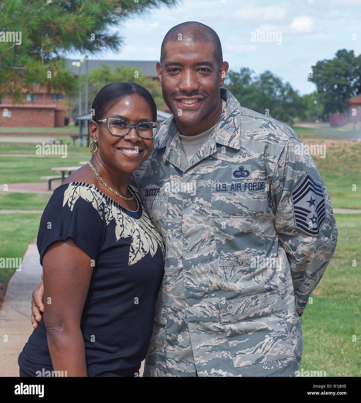 U.S. Air Force Chief Master Sgt. Eric Dugger, 7th Bomb Wing command ...